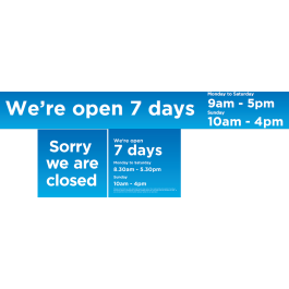 Opening Hours Signs